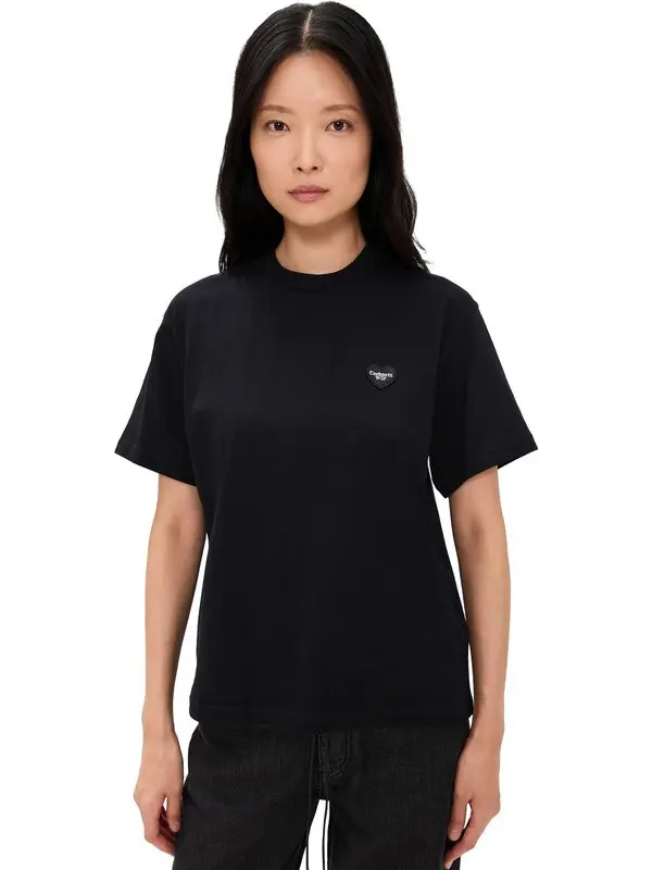 Carhartt Work In Progress Heart Patch T-shirt - Black / Black