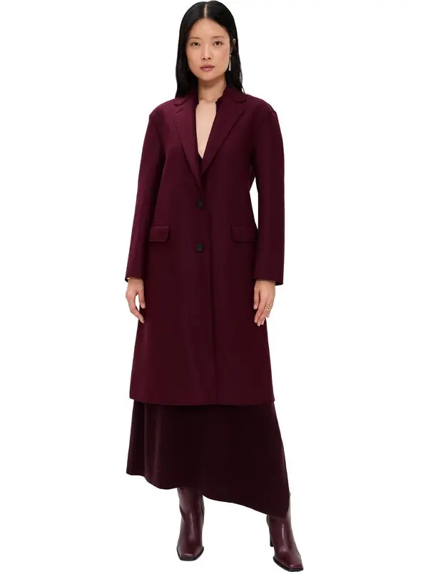 Harris Wharf London Chester Pressed Wool Coat - Cinabre