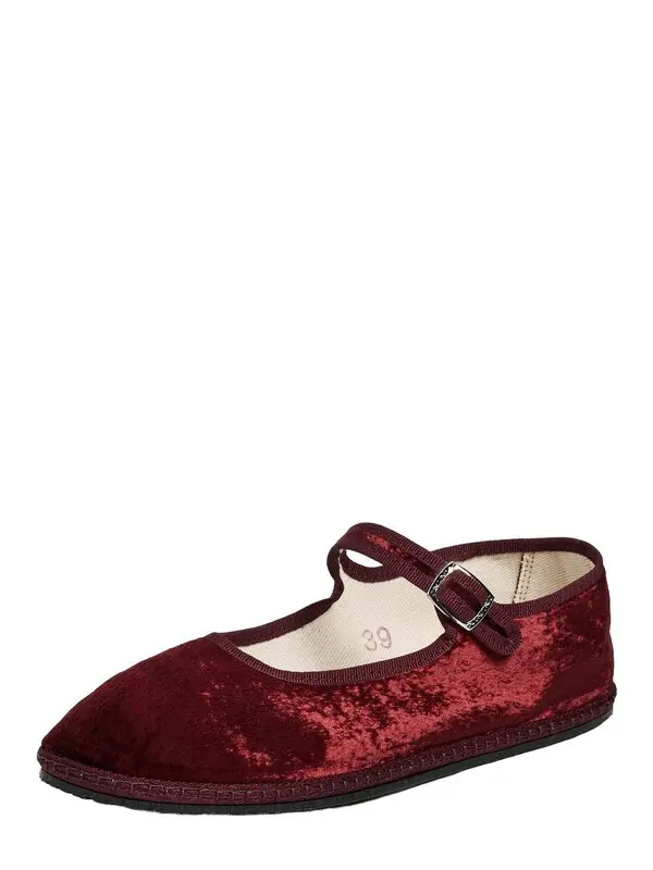 VIBI VENEZIA Velvet Mary Jane Flats - Calliope