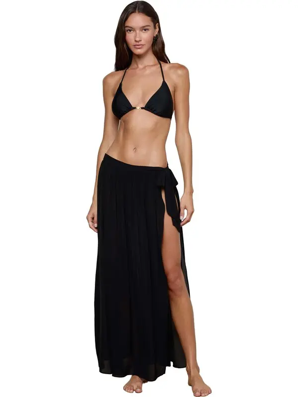 L'Agence Klaire Cover-up Maxi Skirt - Black