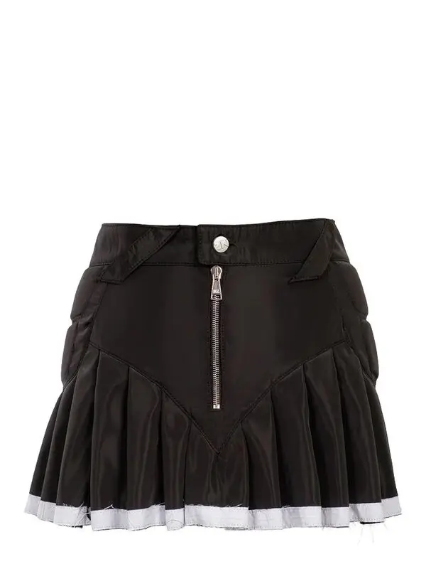 Natasha Zinko Pleated Moto Skirt - Black