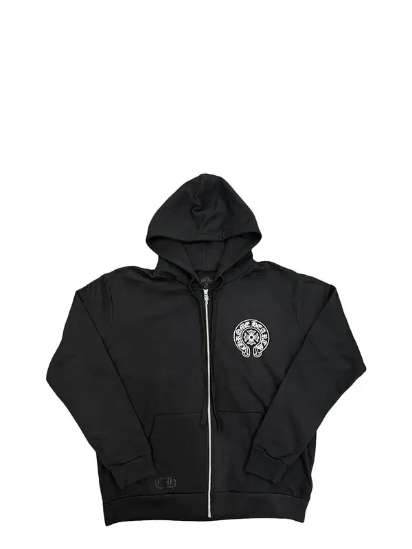 Chrome Hearts Horseshoe Zip-up Hoodie - Black
