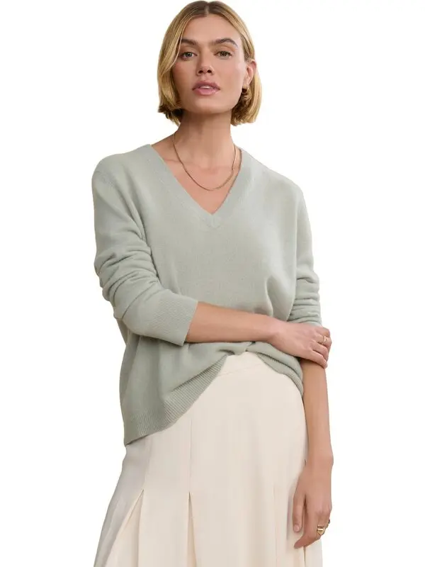 Jenni Kayne Flynn Cashmere V-neck - Sage
