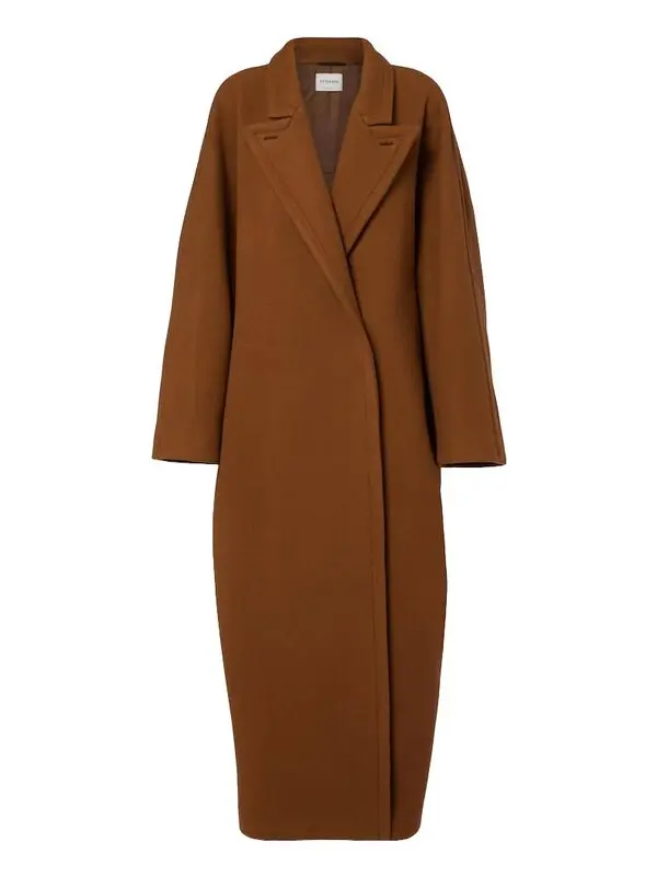 FFORME Yves Wool-blend Wrap Coat - Brown