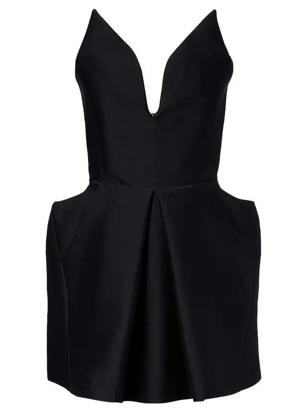 Maticevski Le Petite Wool And Silk Minidress - Black