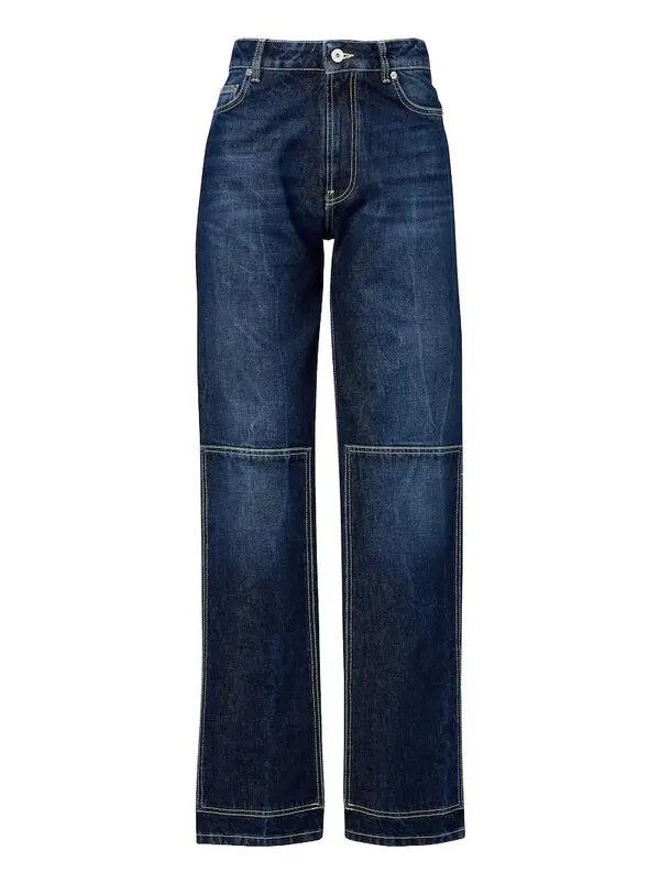 Jean Paul Gaultier Cutout High-rise Wide-leg Jeans - Blue