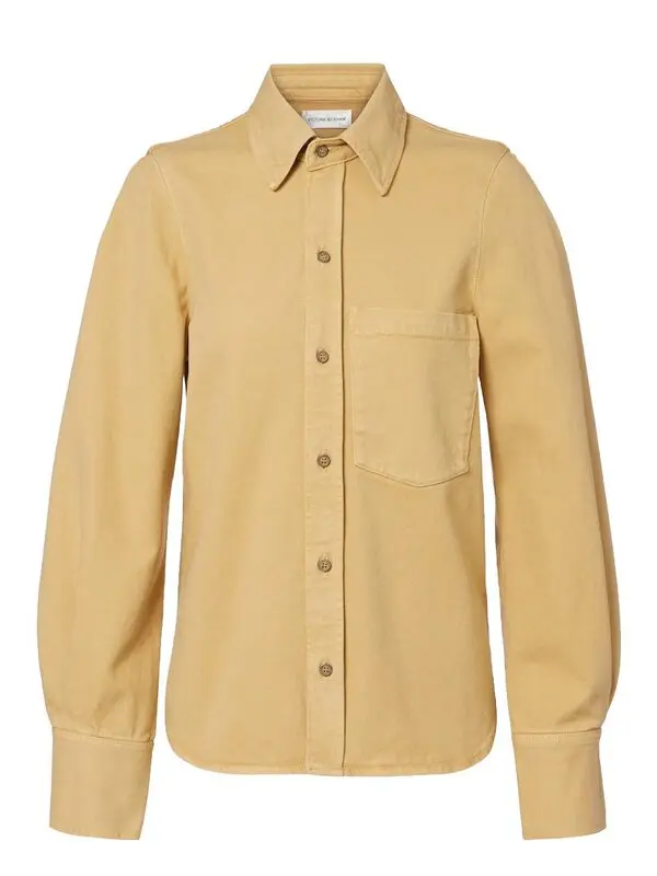 Victoria Beckham Buttoned Denim Shirt - Yellow