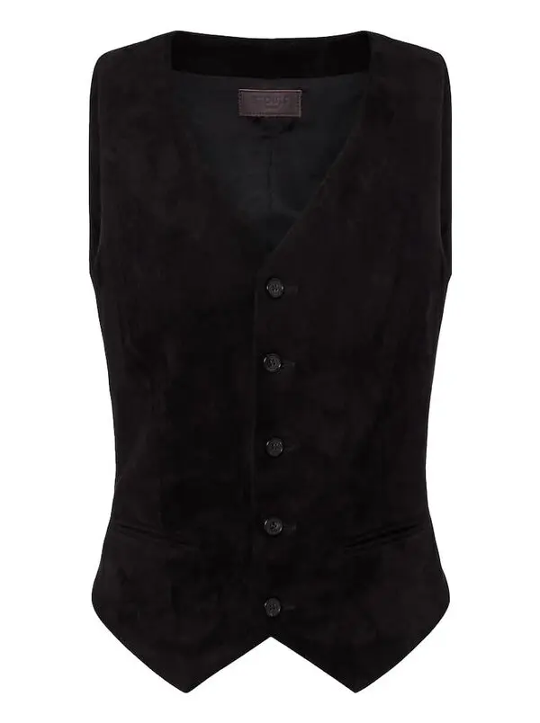 Stouls Capone Suede Vest - Black