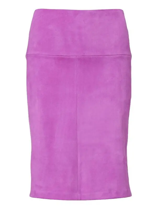 Stouls Gin Suede Pencil Skirt - Pink