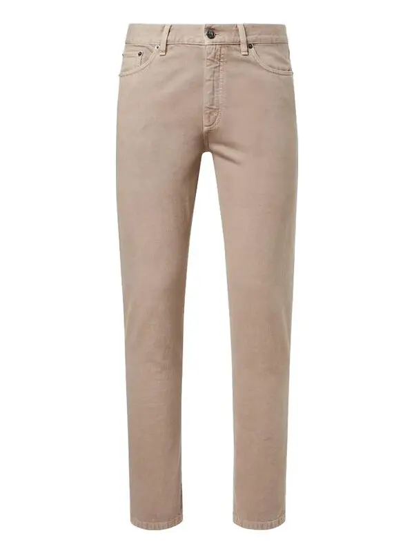 Zegna Roccia Mid-rise Slim Jeans - Beige