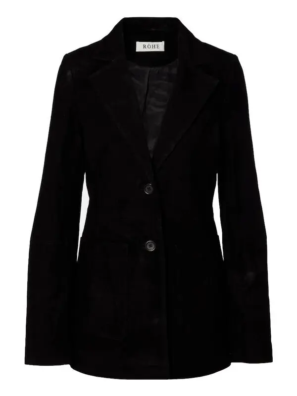 RÓHE Suede Blazer - Black