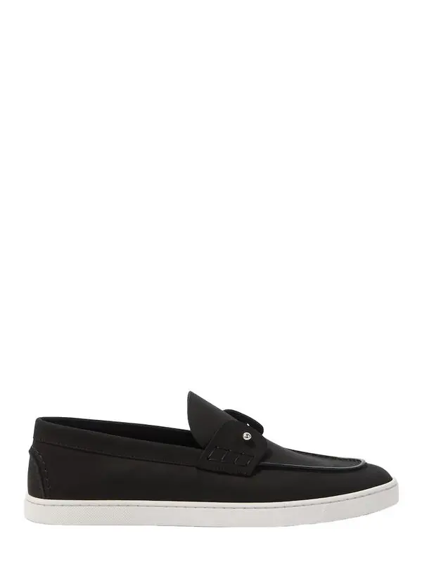 CHRISTIAN LOUBOUTIN Chambeliboat Calf Leather Slip-on Shoes - Black