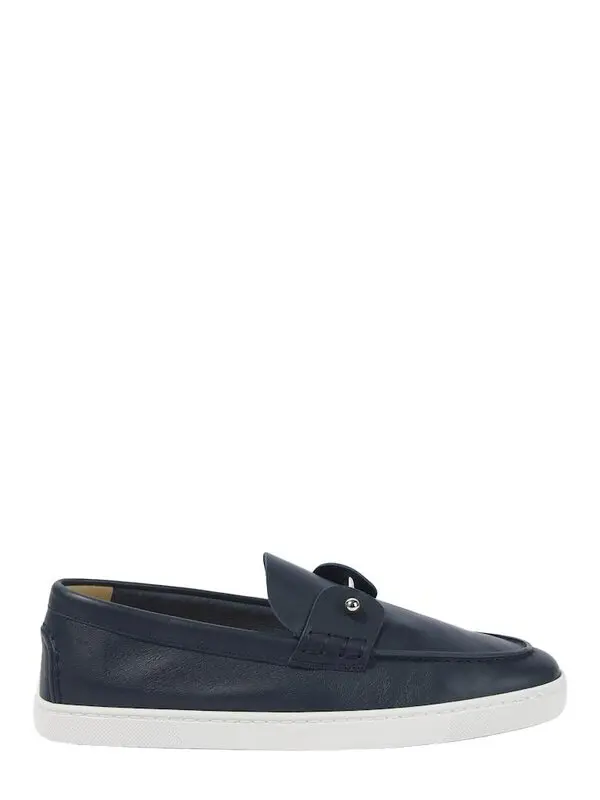 CHRISTIAN LOUBOUTIN Leather Slip-on Shoes - Blue