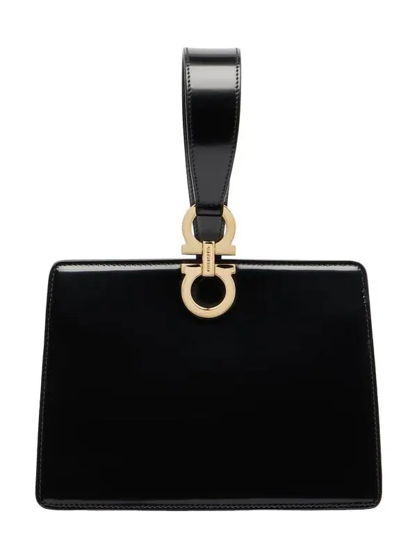 FERRAGAMO Small Patent Leather Clutch - Black