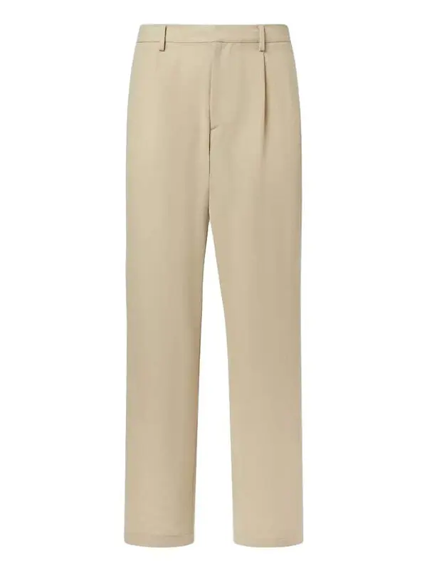 Auralee Cotton And Wool Viyella Suit Pants - Beige