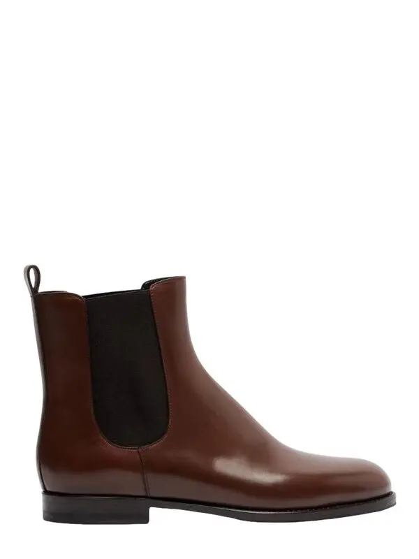 Manolo Blahnik Leather Chelsea Boots - Brown