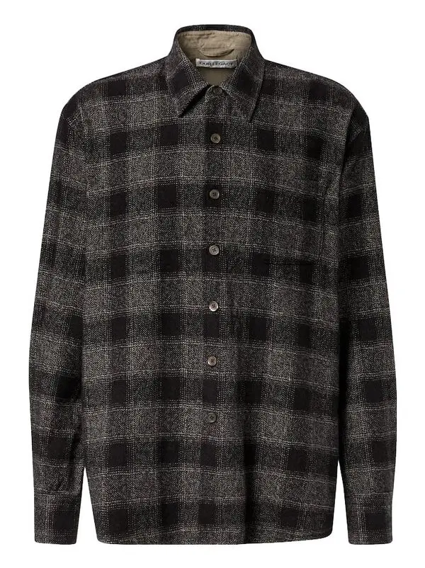 Our Legacy Above Checked Cotton Shirt - Black