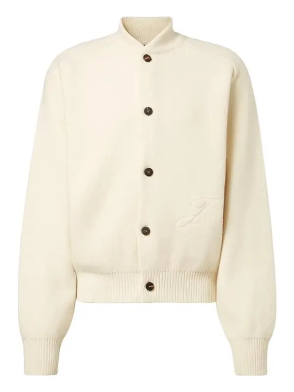 Jacquemus Pallone Wool And Cashmere Cardigan - White