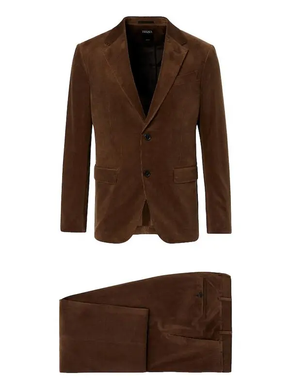 Zegna Corduroy Suit - Brown