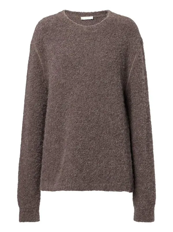 THE ROW Leorina Cashmere, Alpaca, And Silk Sweater - Brown