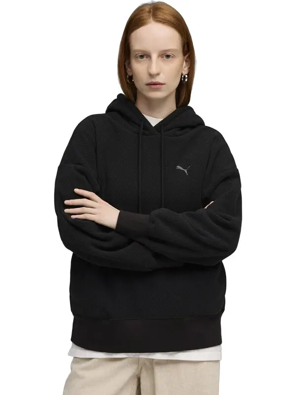 PUMA Fleece Oversized Hoodie - Black