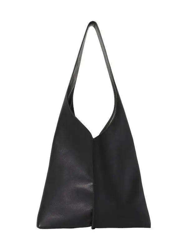 THE ROW Small Bindle Stitch Leather Handbag - Black