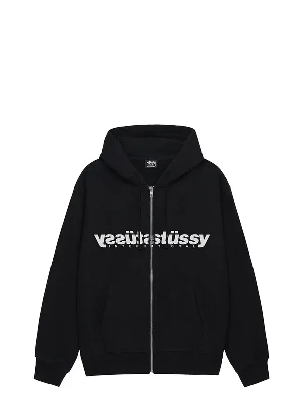 StÜssy Mirror Zip Hoodie - Black