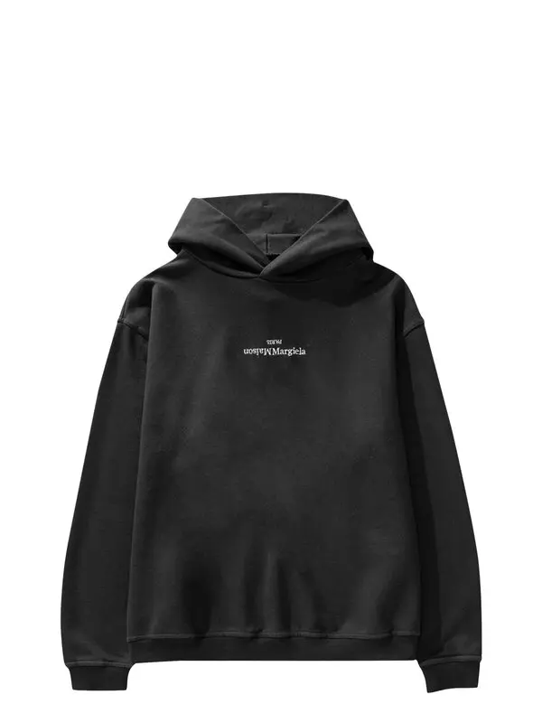MAISON MARGIELA Logo Hooded Sweatshirt - Black