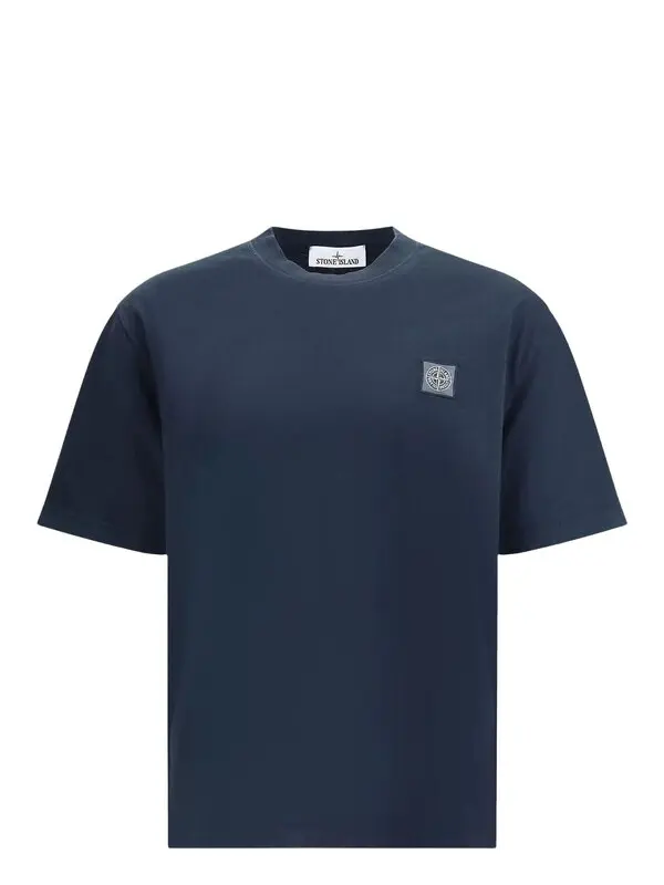 Stone Island Combed Organic Cotton T-shirt - Blue