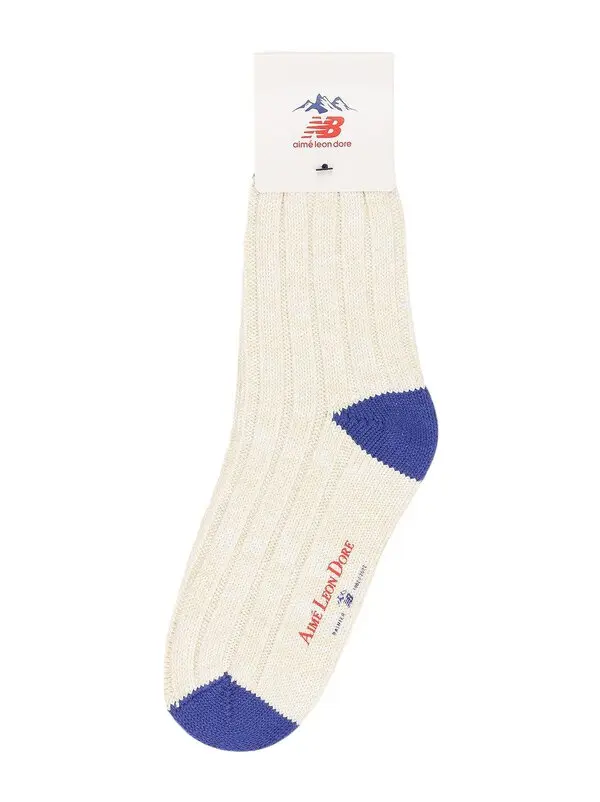 Aimé Leon Dore X New Balance Striped Boot Socks - Cream