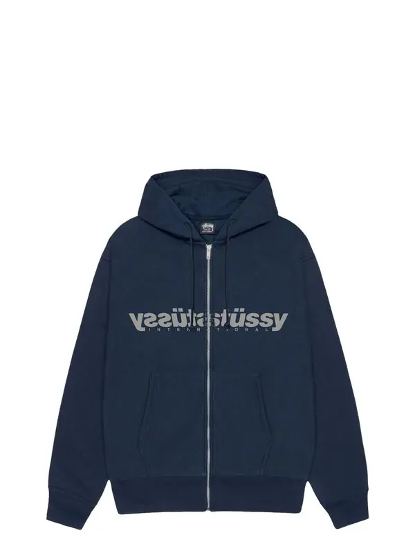 StÜssy Mirror Zip Hoodie - Blue