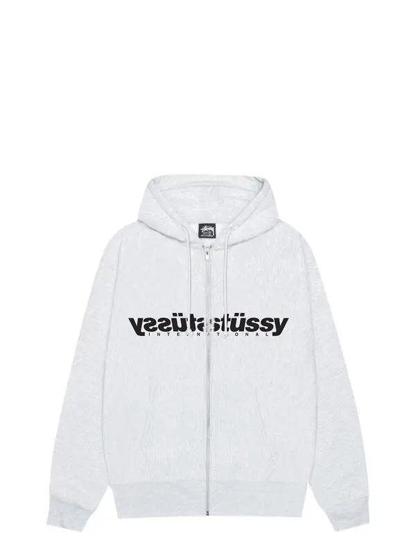 StÜssy Mirror Zip Hoodie - Grey