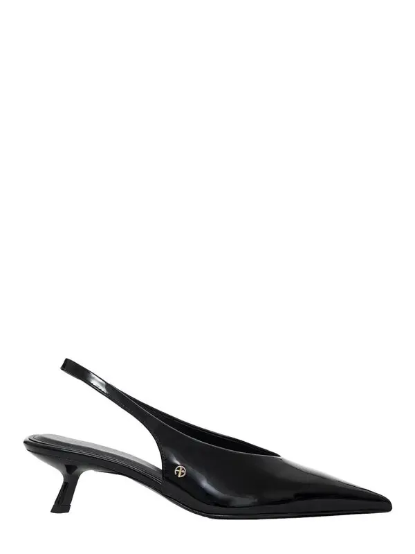 ANINE BING 50mm Hilda Slingback Pointed-toe Pumps - Black