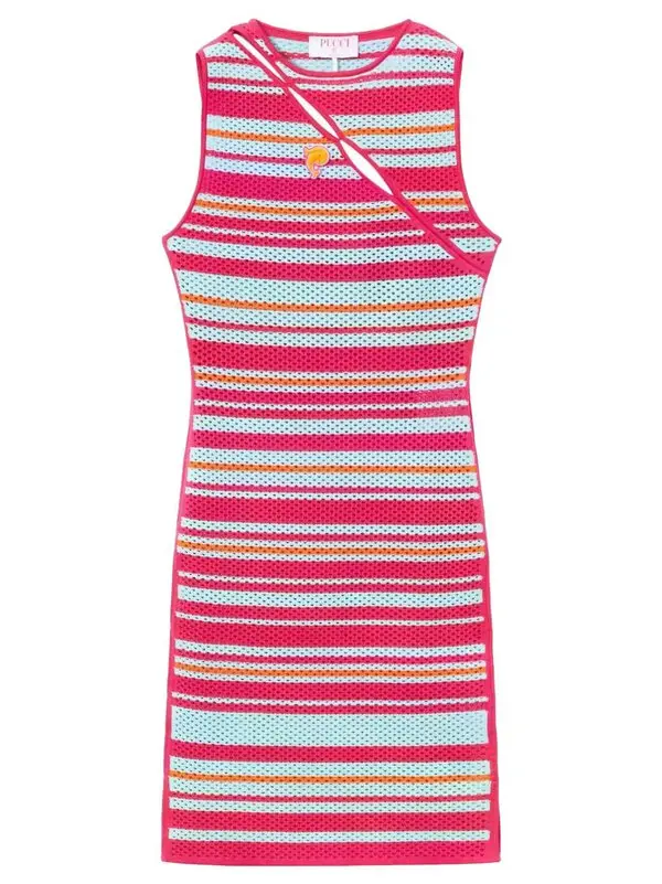 Emilio Pucci Striped Cut-out Mini Dress - Pink