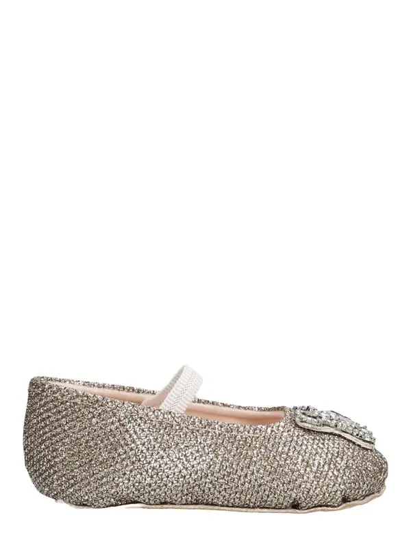 ARUNA SETH Metallic-thread Odette Ballet Flats - Gold