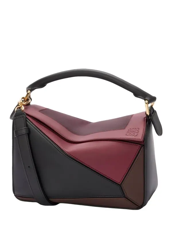 Loewe X Albers Leather Puzzle Top-handle Bag - Black