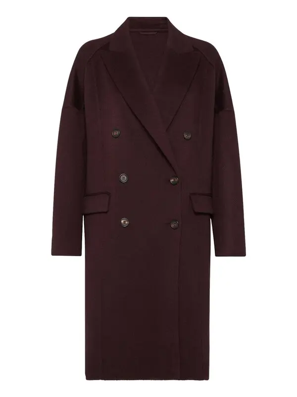 Brunello Cucinelli Cashmere Overcoat - Red