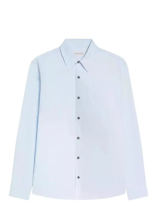 Dries Van Noten Cotton Poplin Shirt - Blue