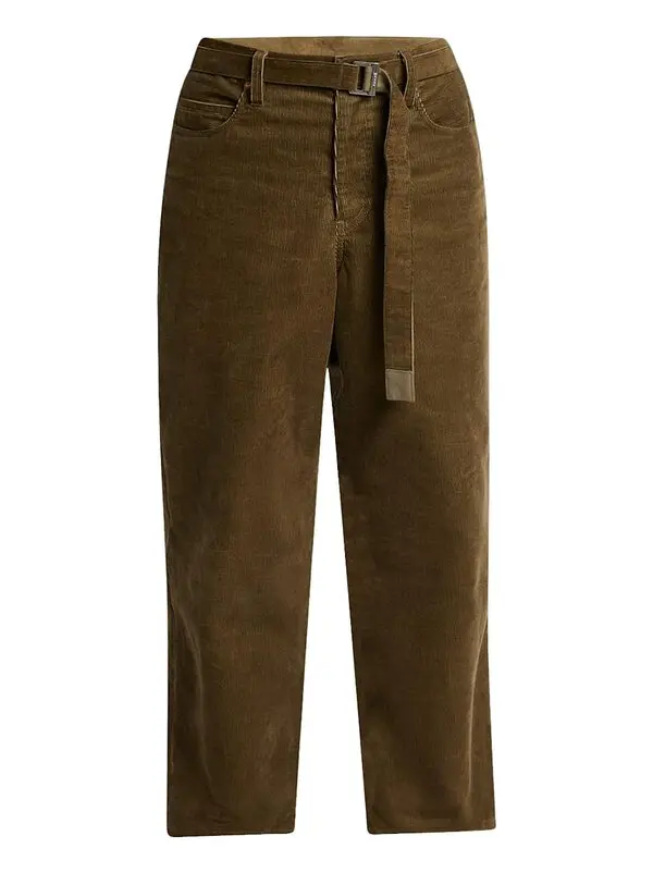 Sacai Corduroy Straight-leg Pants - Khaki
