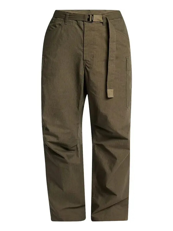 Sacai Cotton Ripstop Cargo Pants - Brown