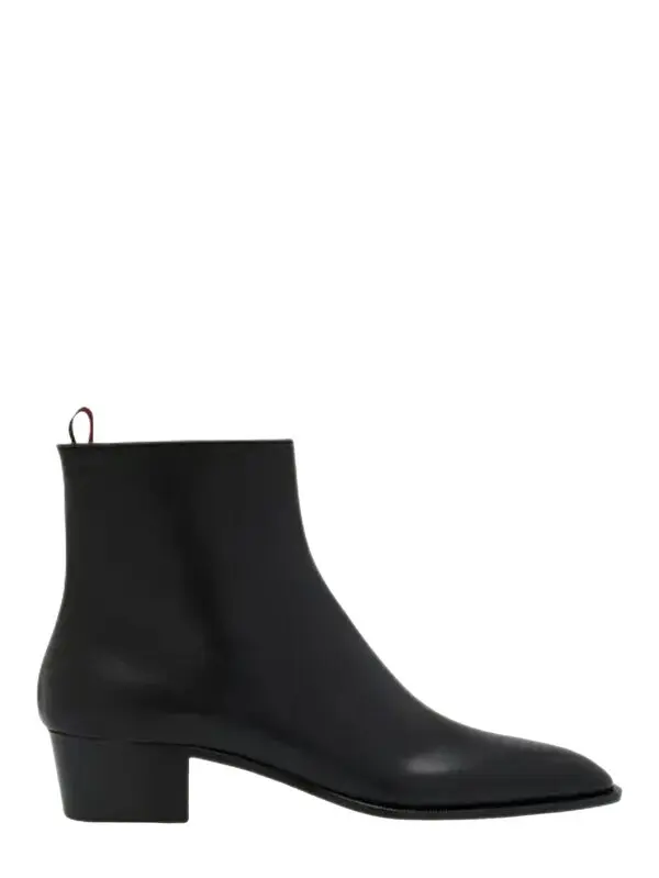 CHRISTIAN LOUBOUTIN Ziggissimo Forever Leather Ankle Boots - Black