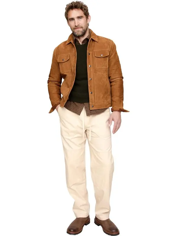 Banana Republic Herringbone Cotton Pull-on Utility Pant - Natural Beige