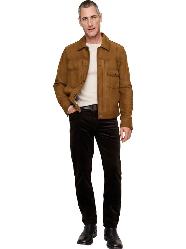 Banana Republic Slim Corduroy Traveler Pant - Double Chocolate Brown