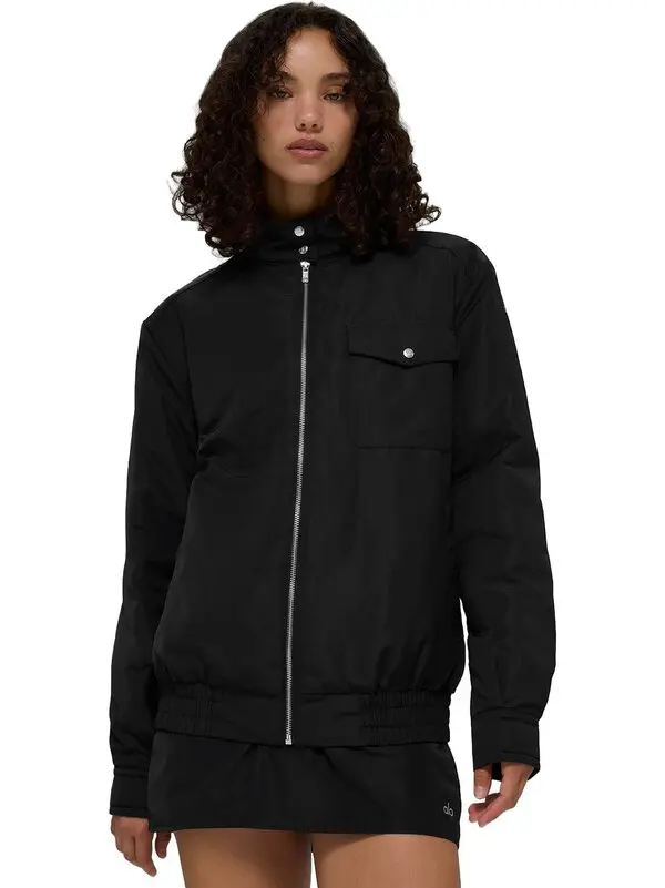 Alo Yoga Work It Bomber Jacket - Black