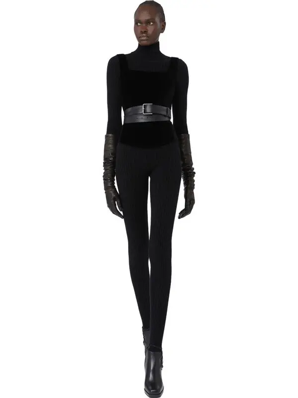 Max Mara Velvet Bustier Top - Black