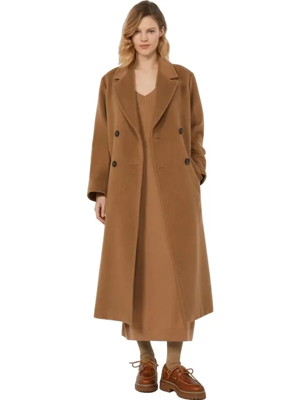 Max Mara Wool And Cashmere Knit Maxi Dress - Camel