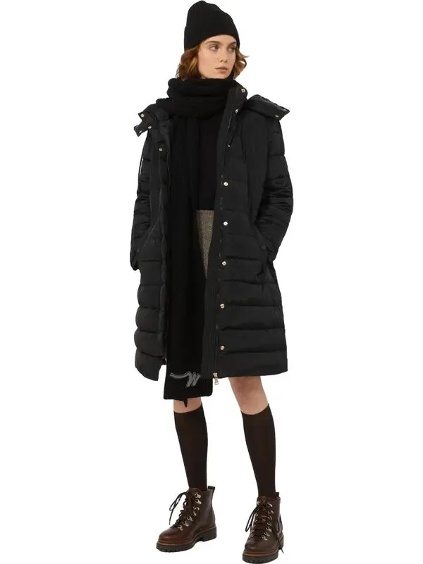 Max Mara Slim-fit Down Jacket In Water-repellent Taffeta - Black