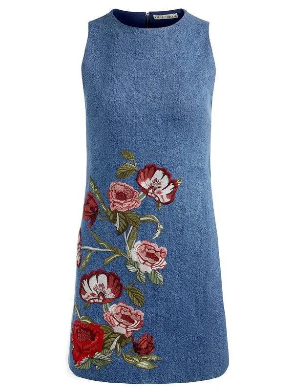 Alice + Olivia Cade Floral Embroidered Mini Dress - Brooklyn B