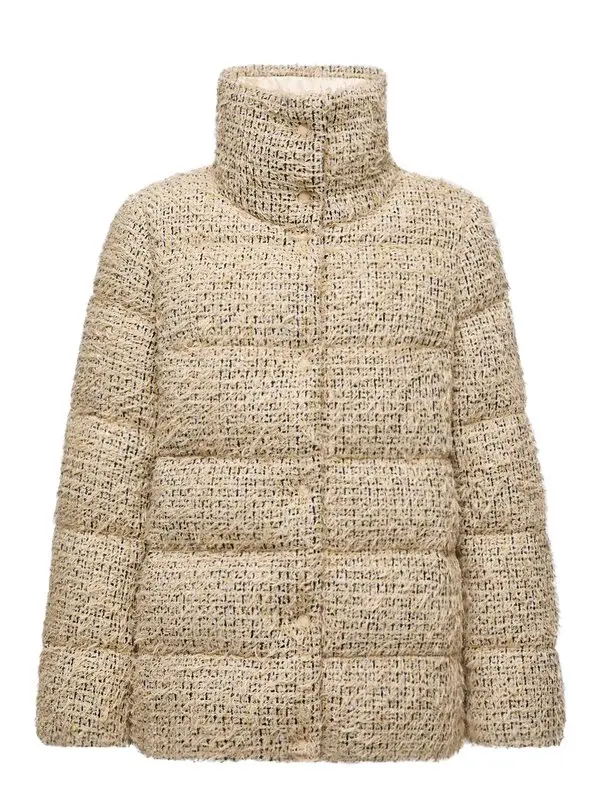 Moncler Cochelle Tweed Down Jacket - Beige