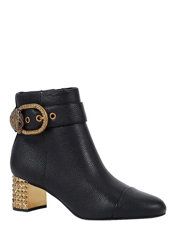 Kurt Geiger Mayfair Eagle Head Buckle Ankle Boots - Black